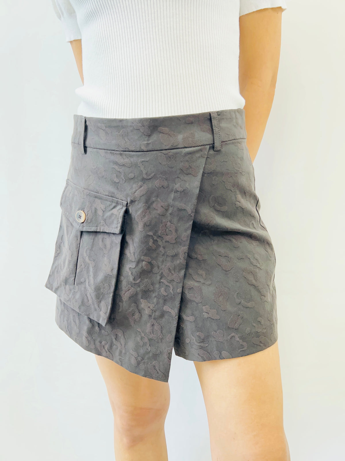 Camo Cargo Skorts in Dark Brown – LVER INTERNATIONAL